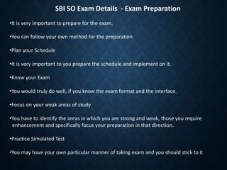 Sbi so exam details | PPT
