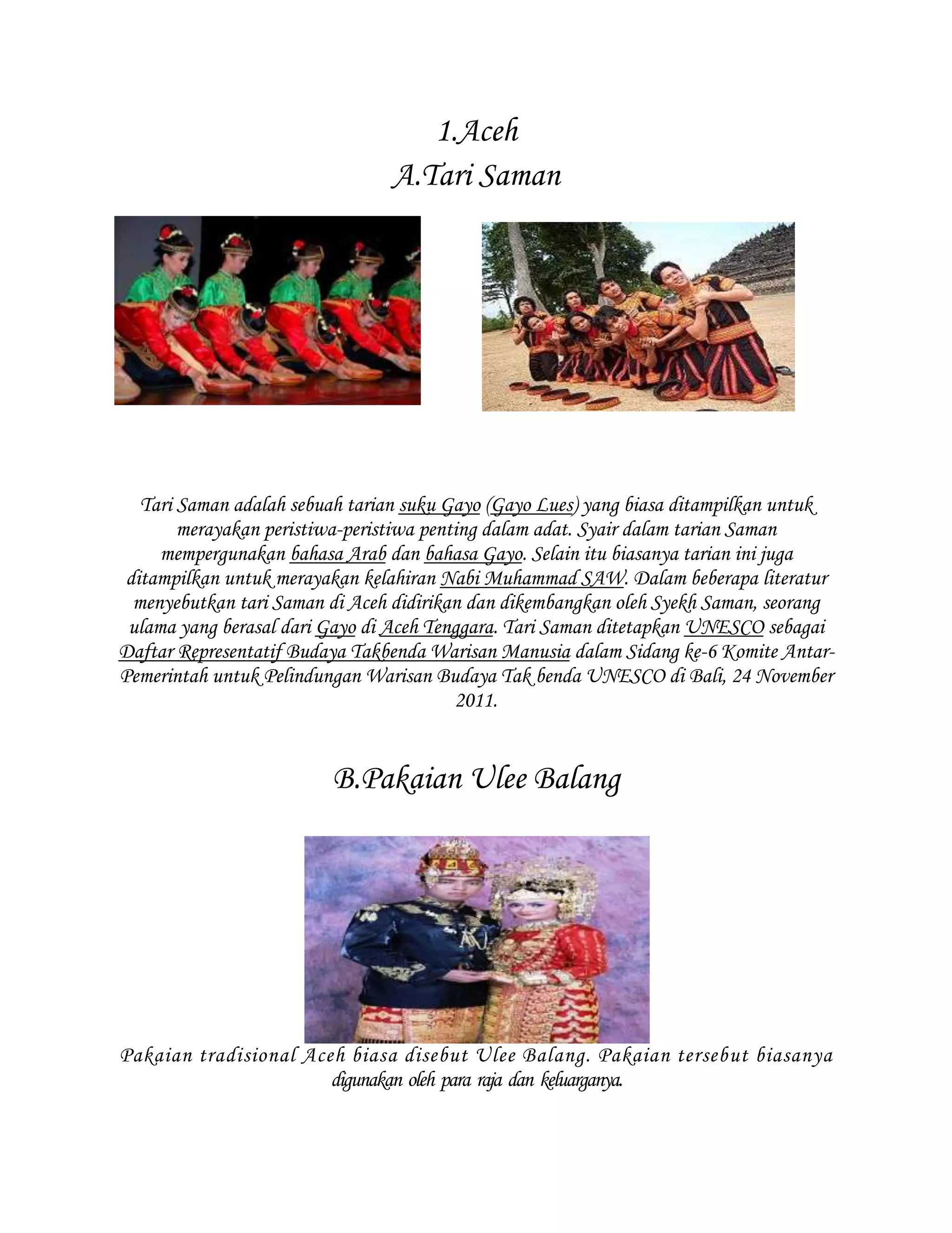 Kliping Seni Tari & Baju Adat | DOCX