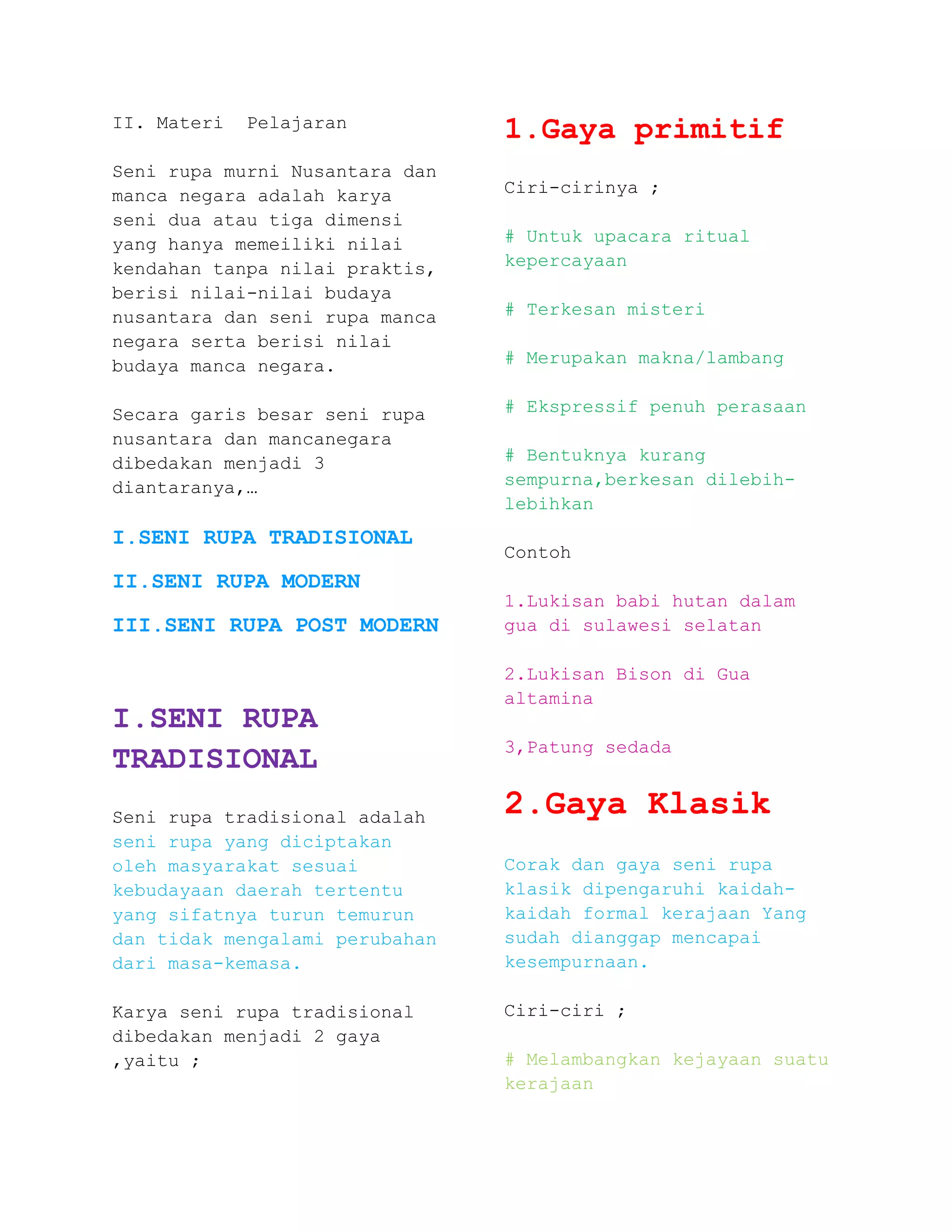 Seni Budaya dan Keterampilan SMP IX Seni Rupa | PDF