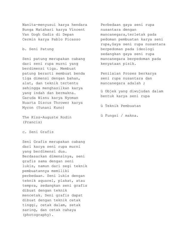 Seni Budaya dan Keterampilan SMP IX Seni Rupa | PDF