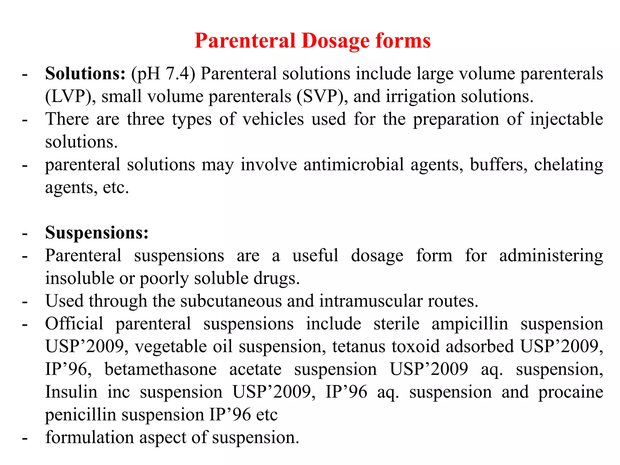 PARENTERAL DRUG DELIVERY SYSTEM | PPTX