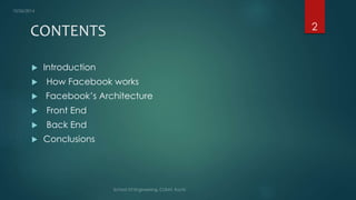 OVERVIEW OF FACEBOOK SCALABLE ARCHITECTURE. | PPTX