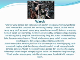 Seni Budaya-Kebudayaan dari Jawa Timur "REOG PONOROGO" | PPTX