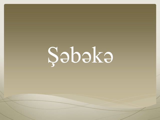 Şəbəkə slayd | PPTX