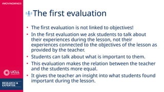 Reflection, self-evaluation, evaluation. | PPTX