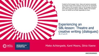 SBL_07_ppt_EN Experiencing an SLB lesson Theatre and creative writing ...
