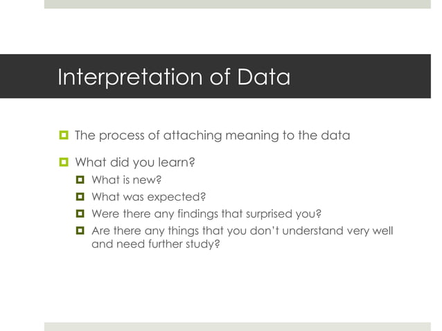 Data collection and interpretation SBL1023 | PPTX