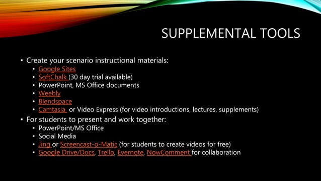 Scenario Based Learning Workshop | PPT