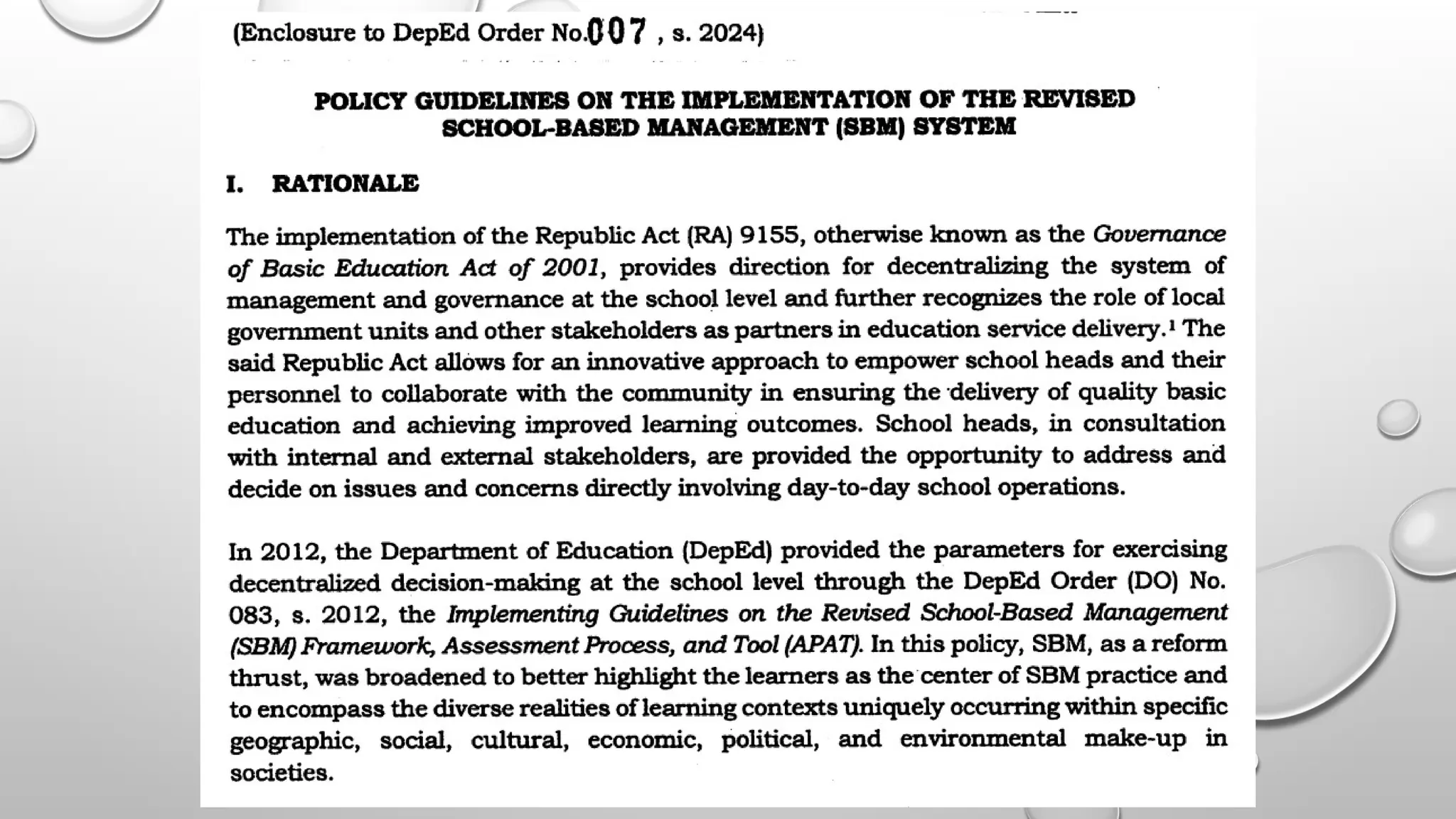 DEPED school-based management updates 2024 | PPTX