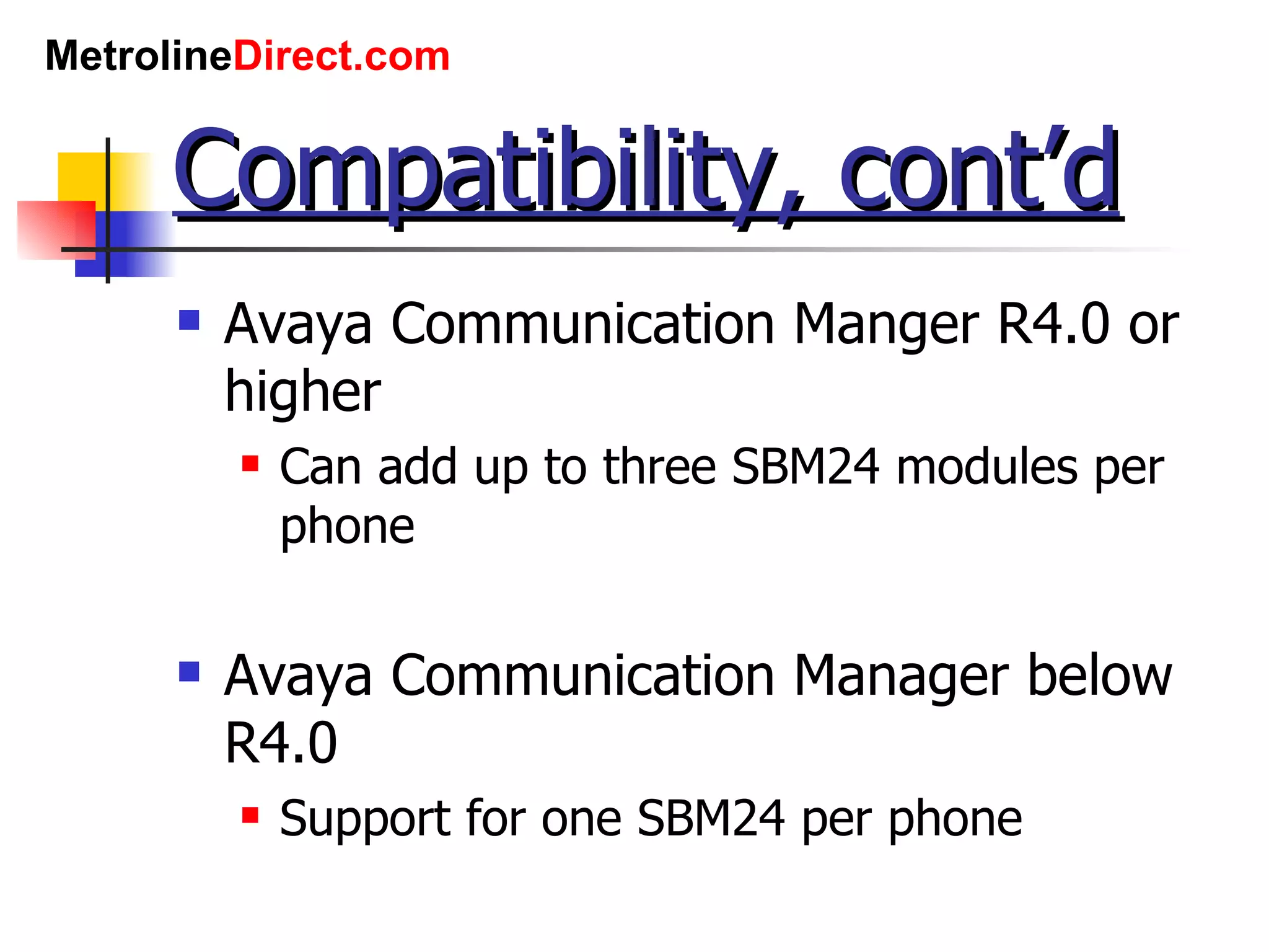 Avaya SBM24 Button Module | PPT