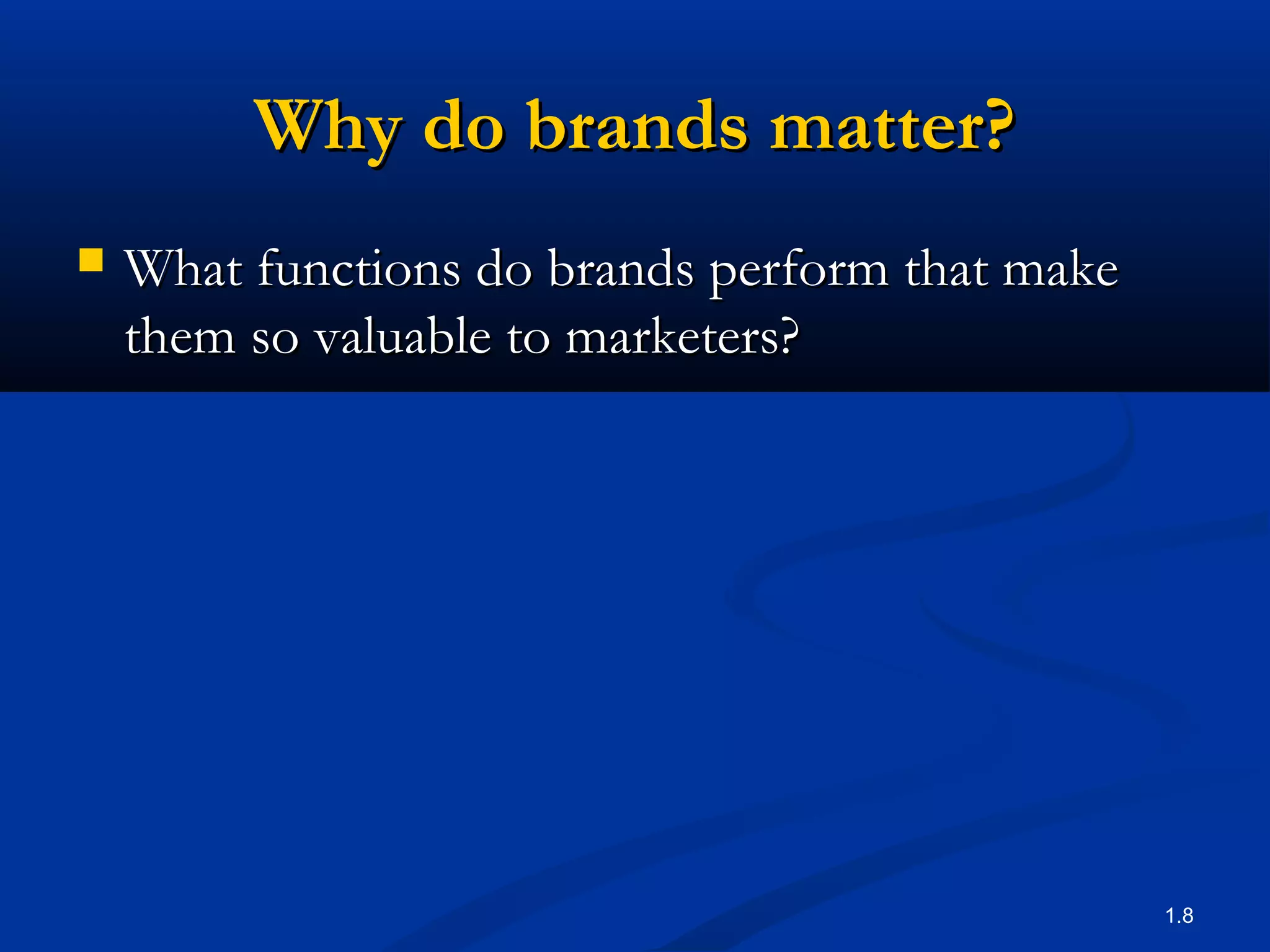 BRANDS AND BRAND MANAGEMENT | PPT
