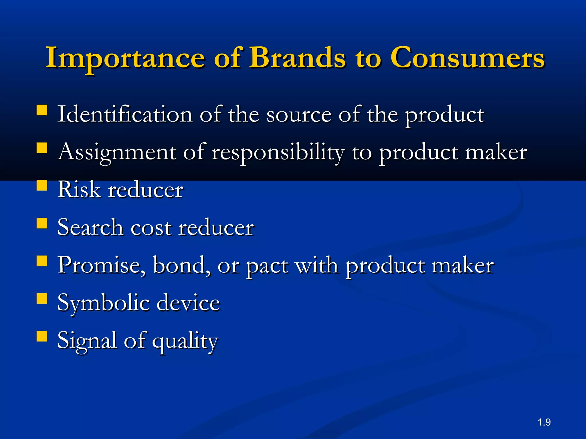 BRANDS AND BRAND MANAGEMENT | PPT
