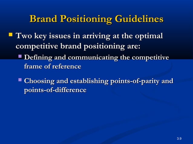 BRAND POSITIONING AND VALUES | PPT | Business | Business and Finance