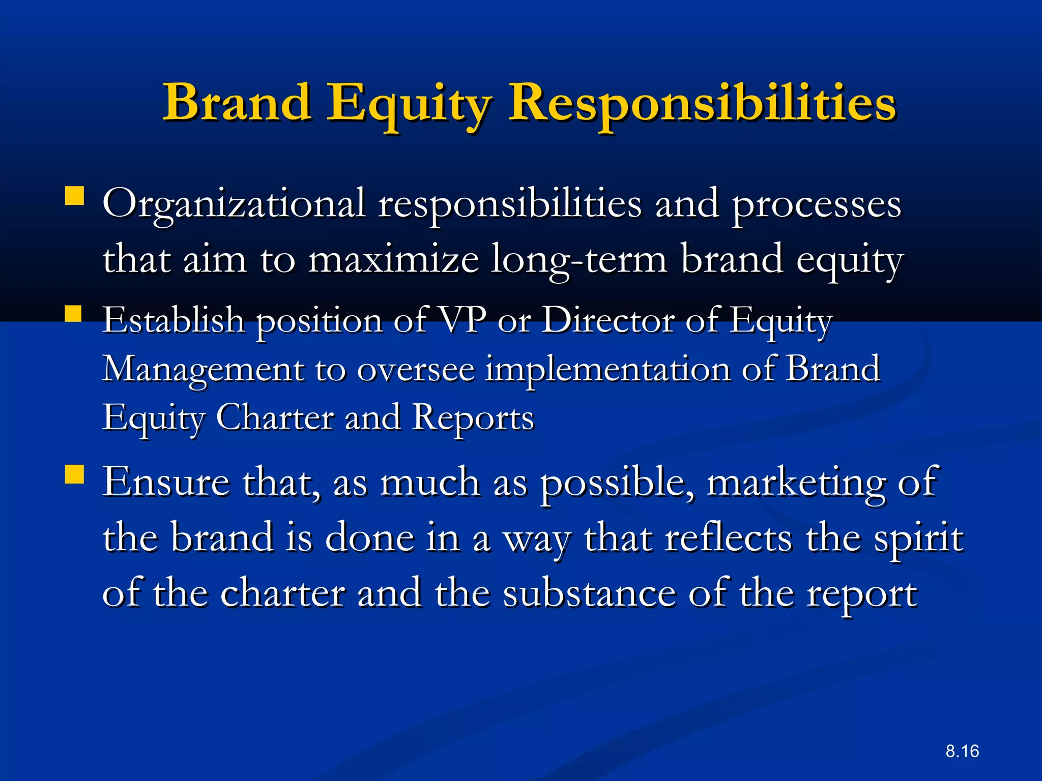 DEVELOPING BRAND EQUITY MEASUREMENT AND MANAGEMENT SYSTEM | PPT