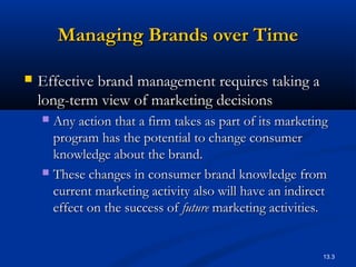 MANAGING BRANDS OVER TIME | PPT
