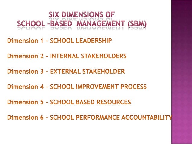 Revised School-Based Management