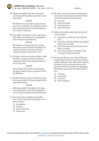 Soal SBMPTN 2014 | PDF