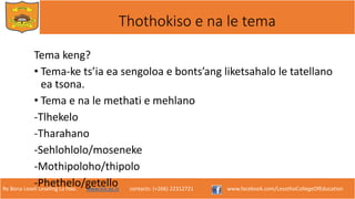 Thothokiso | PPTX