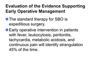 Management of Small Bowel Obstruction | PPTX
