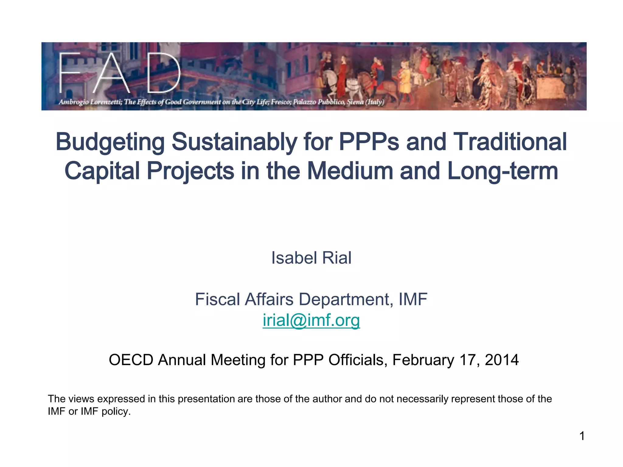 OECD, 7th Meeting on Public-Private Partnerships - Isabel RIAL | PPT