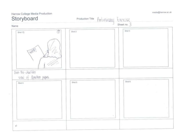 Preliminary Exercise Storyboard+ Bird's eye view | PPT