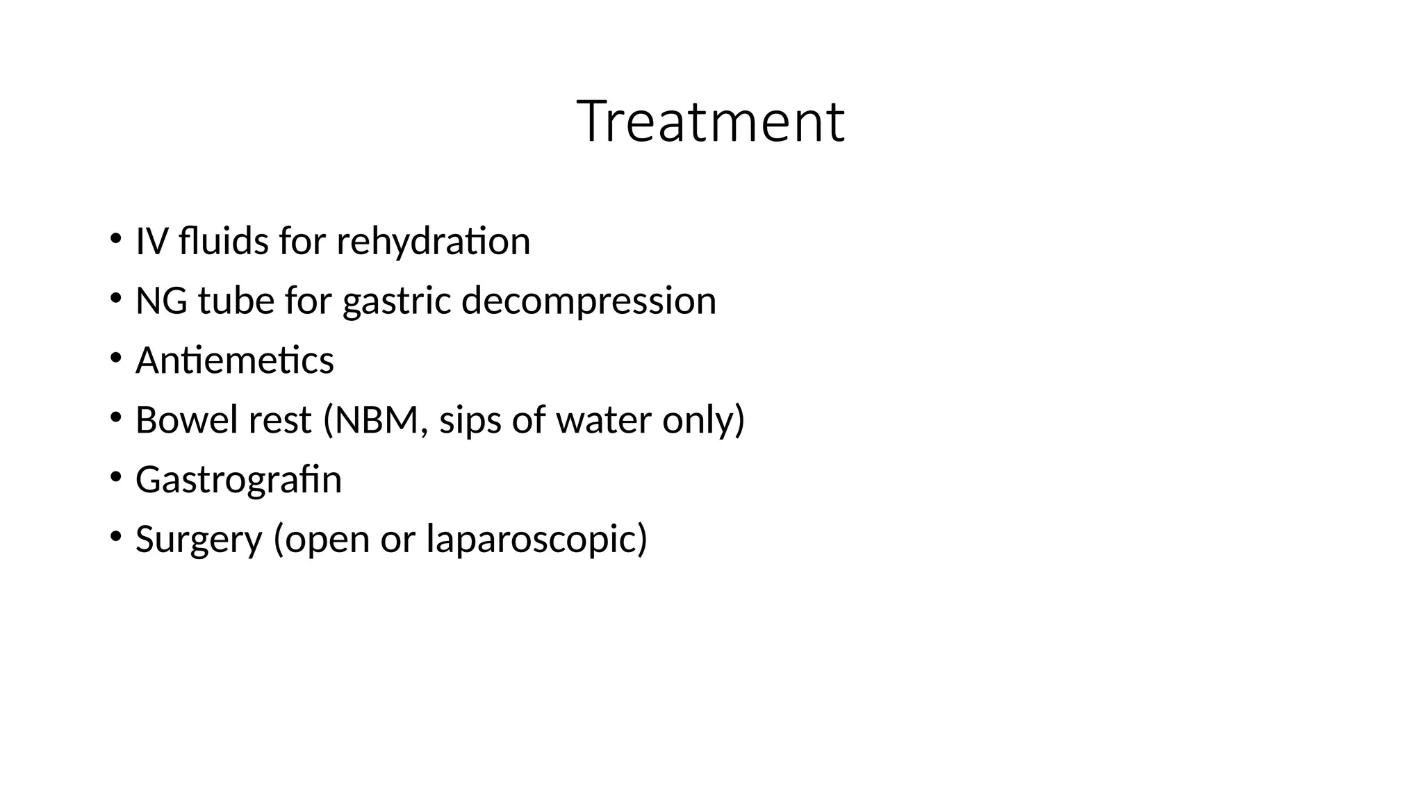 aetiology and management of small bowel obstruction | PPTX