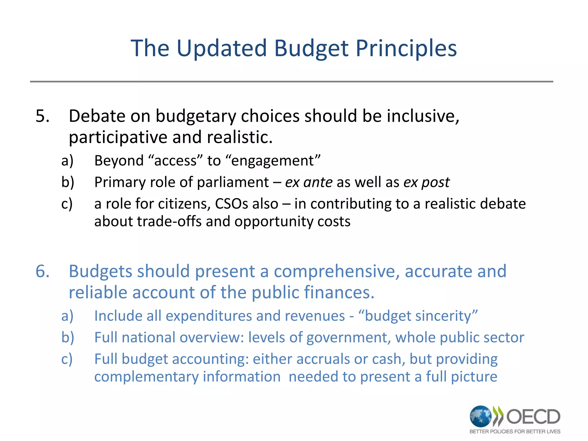 10 Principles of Budgetary Governance | PDF
