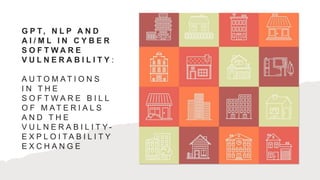 Software Bill of Materials and the Vulnerability Exploitability eXchange | PPT