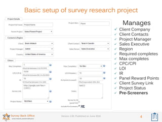 Survey Project Management Demo | PPSX | Business | Business and Finance