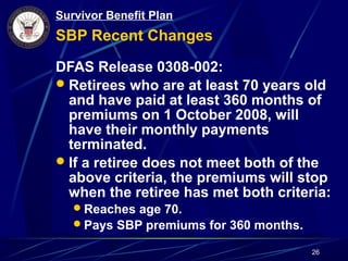Survivor Benefit Plan Sbp | PPT