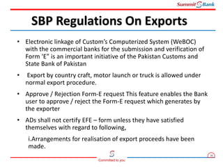 SBP Export/Import Regulations: Unit 2 | PPTX
