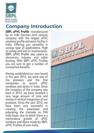 SBPL uPVC Profile | PDF
