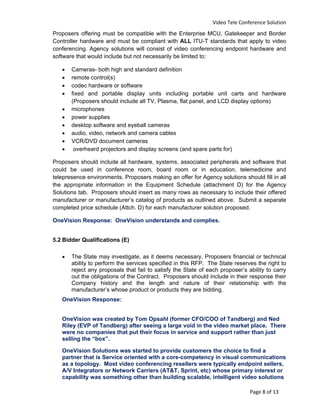 SBPO1306-One Vision Solutions-Video Conferencing Endpoint VTC ... | PDF