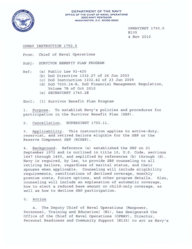 SBP opnavinst 1750.5