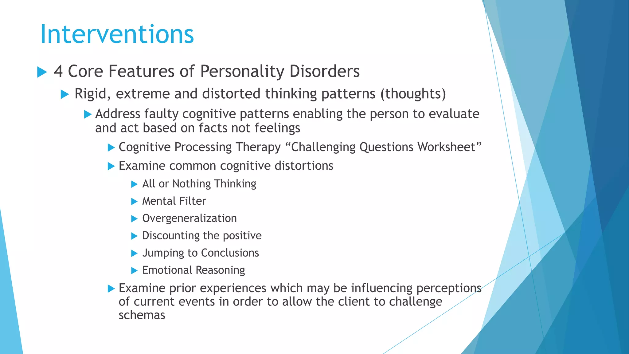 Addressing Cluster B Personality Disorders in Treatment | PPTX | Mental ...