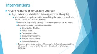 Addressing Cluster B Personality Disorders in Treatment | PPTX | Mental ...