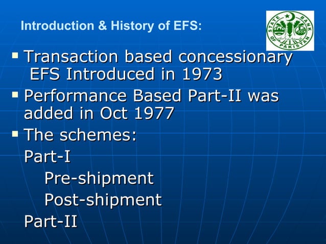 Sbp’s export refinanceschemes | PPT | Business Accounting & Finance ...