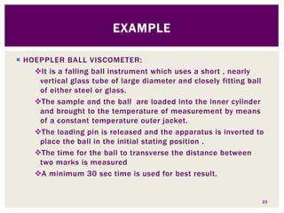 Viscometer and their types. | PPTX
