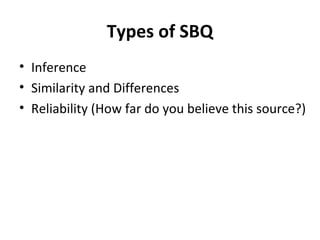 Sec 2 History SBQ Presentation | PPT