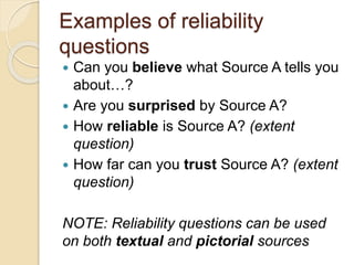 SBQ Skills - Reliability | PPTX