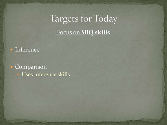 SBQ Skills for Inference and Comparison Questions | PPTX | Science