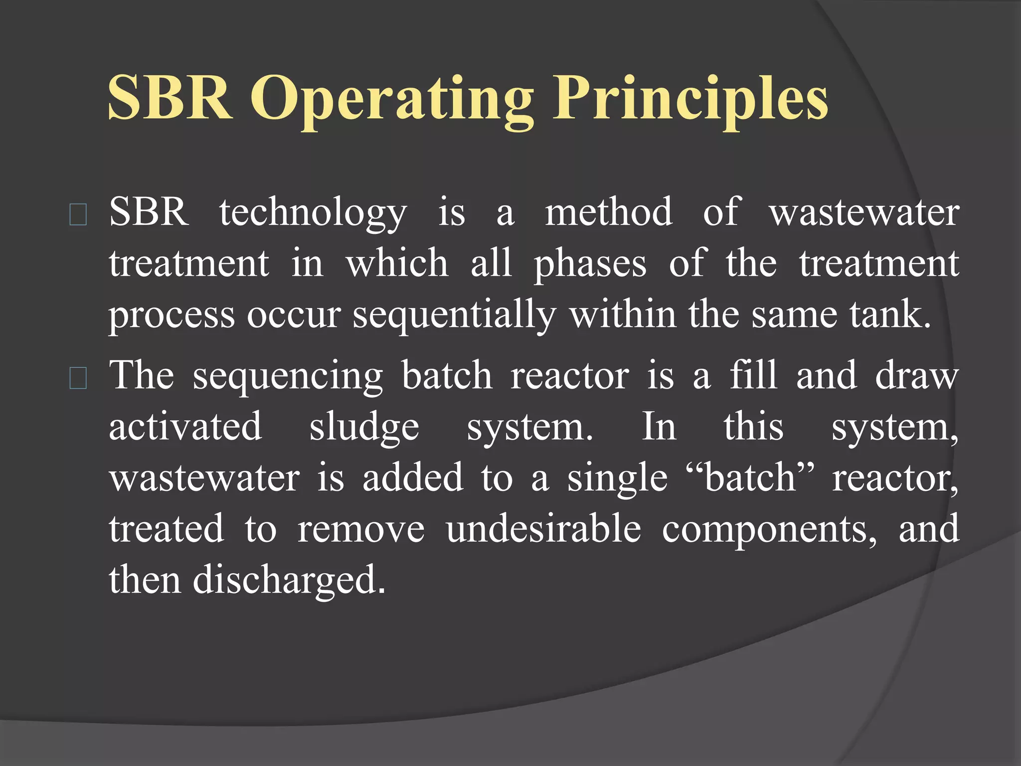 Sequencing batch reactor ppt | PPTX