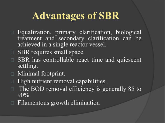 Sequencing batch reactor ppt | PPTX | Chemistry | Science