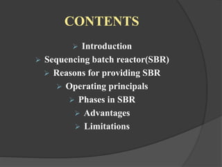 Sequencing batch reactor ppt | PPTX