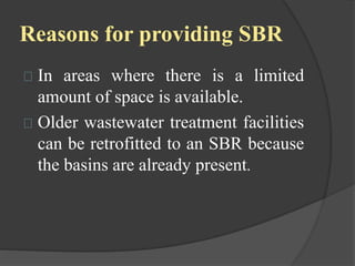 Sequencing batch reactor ppt | PPTX