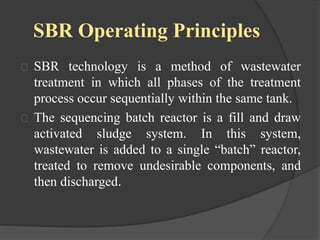 Sequencing batch reactor ppt | PPTX