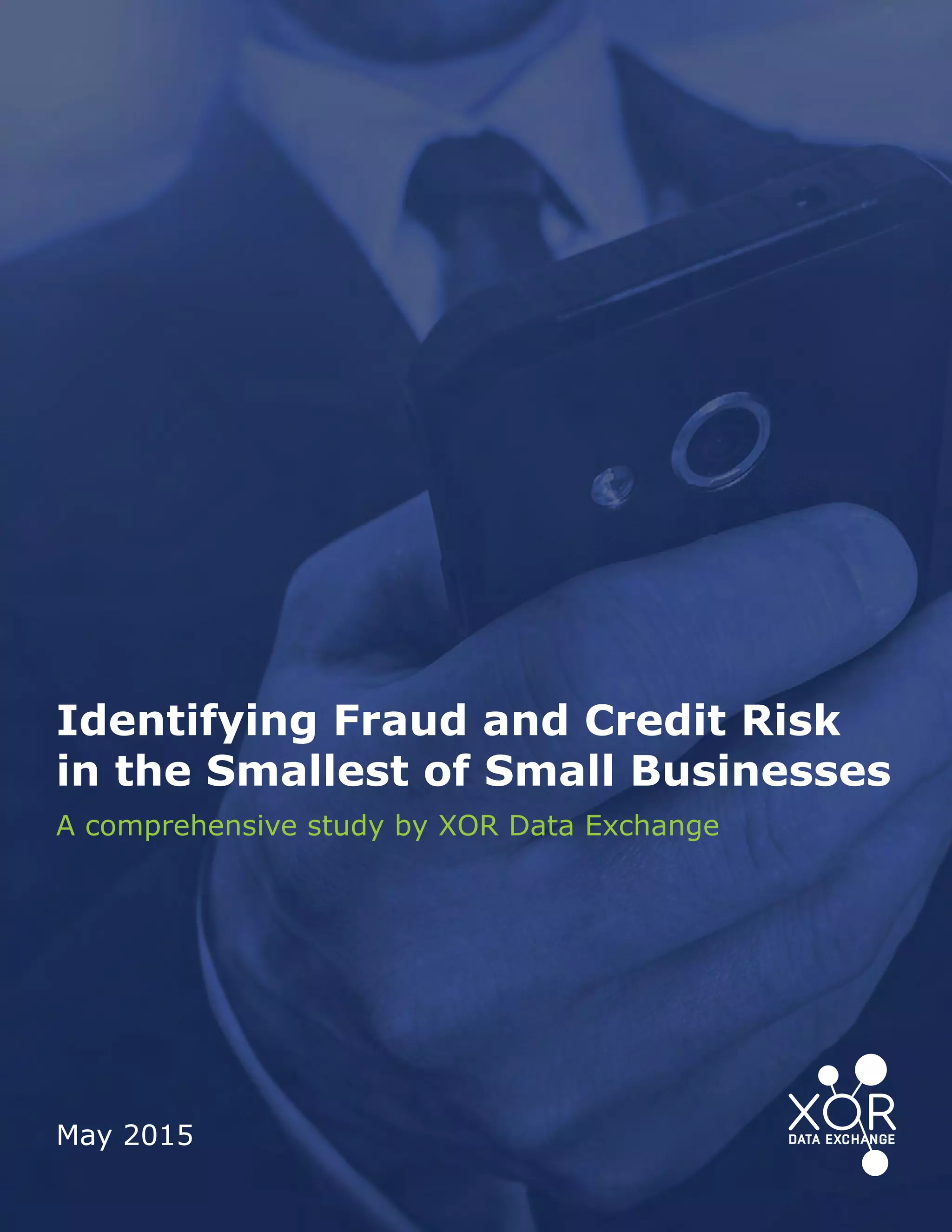 Study: Identifying Fraud and Credit Risk in the Smallest of Small ...