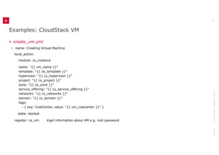 Use case: CloudStack and Ansible | PPT