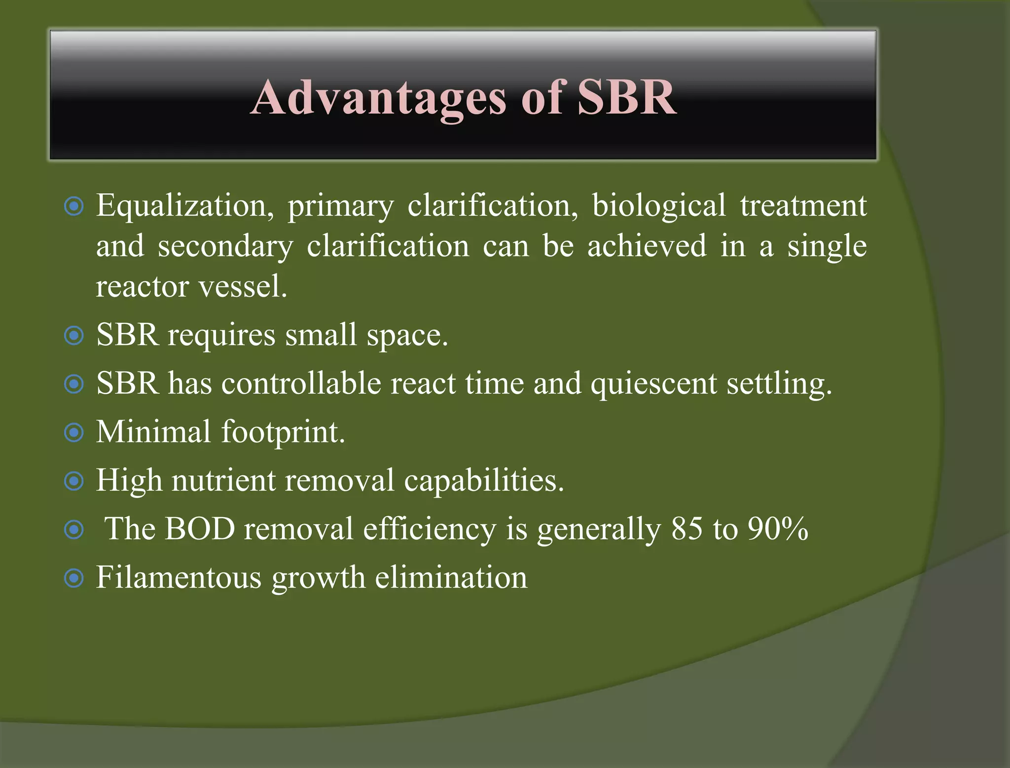 Sequential batch reactor (SBR) | PPTX