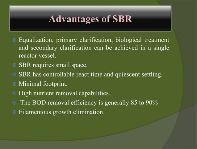 Sequential batch reactor (SBR) | PPTX